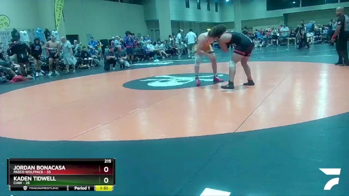 215 lbs Round 3 (6 Team) - Jordan Bonacasa, Pasco Wolfpack vs Kaden ...