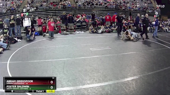 70 lbs Quarterfinals (8 Team) - Abram Griekspoor, Kansas Copperhead vs ...