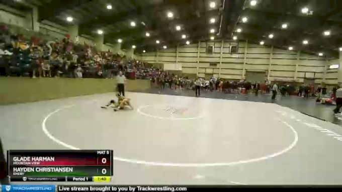 113 lbs Champ. Round 2 - Hayden Christiansen, Emery vs Glade Harman ...