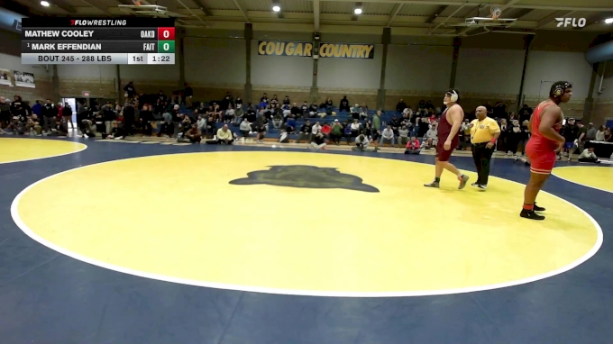 288 lbs Round Of 32 - Mathew Cooley, Oakdale vs Mark Effendian, Faith ...