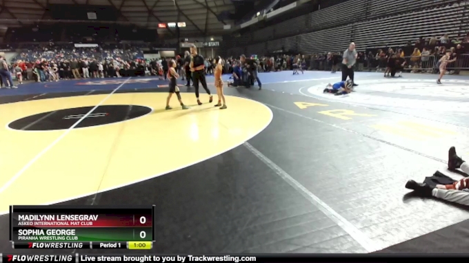 63 lbs Cons. Round 5 - Madilynn Lensegrav, Askeo International Mat Club ...