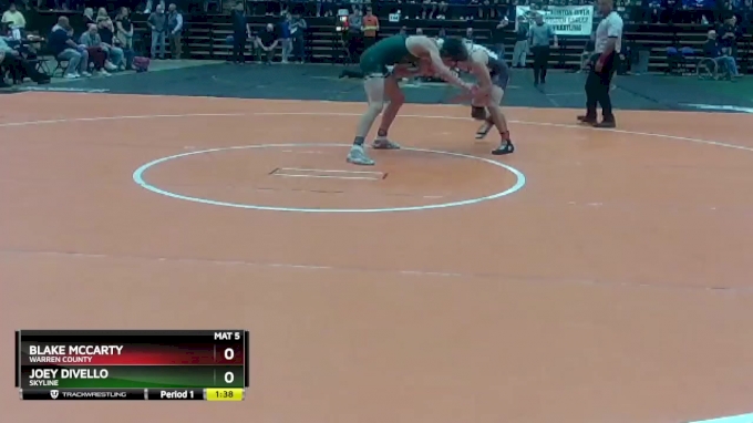 3 - 144 lbs Semifinal - Joey DiVello, Skyline vs Blake McCarty, Warren ...