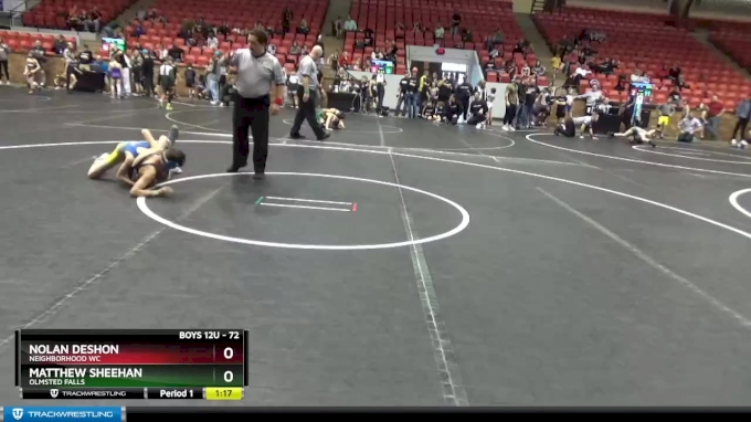72 lbs Semifinal - Nolan DeShon, Neighborhood WC vs Matthew Sheehan ...