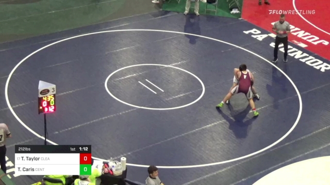 212 lbs Round Of 64 - Timothy Taylor, Clearfield vs Todd Caris, Central ...