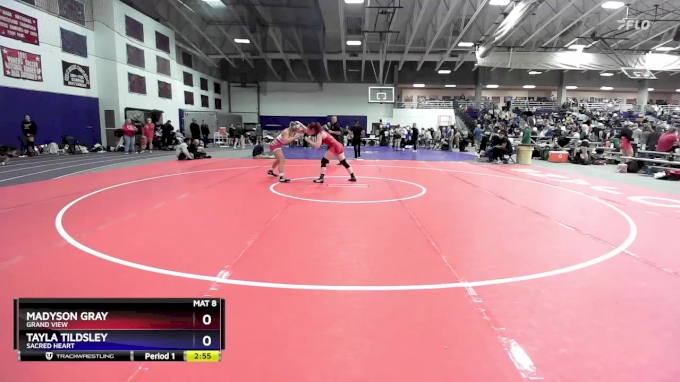 145 lbs Champ. Round 3 - Madyson Gray, Grand View vs Tayla Tildsley ...