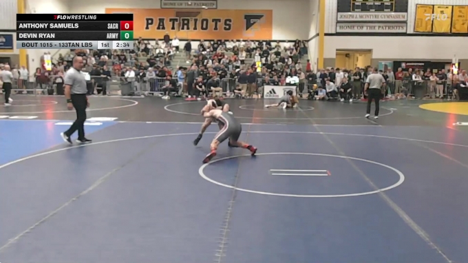 133Tan lbs Rr Rnd 1 - Anthony Samuels, Sacred Heart vs Devin Ryan, Army ...