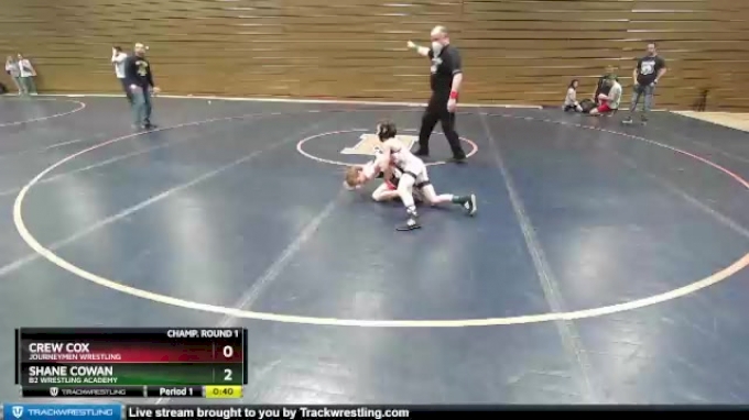 70 lbs Champ. Round 1 - Crew Cox, Journeymen Wrestling vs Shane Cowan ...