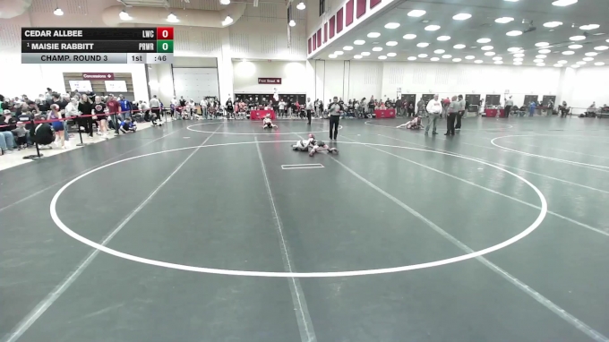 64 lbs Champ. Round 3 - Maisie Rabbitt, Prairie Wrestling vs Cedar ...
