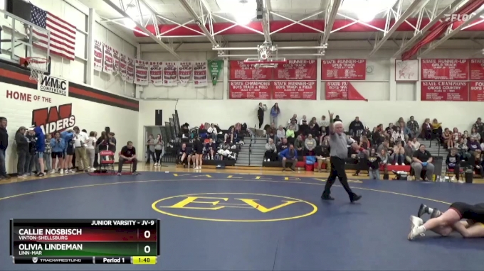 JV-9 lbs Round 1 - Callie Nosbisch, Vinton-Shellsburg vs Olivia ...