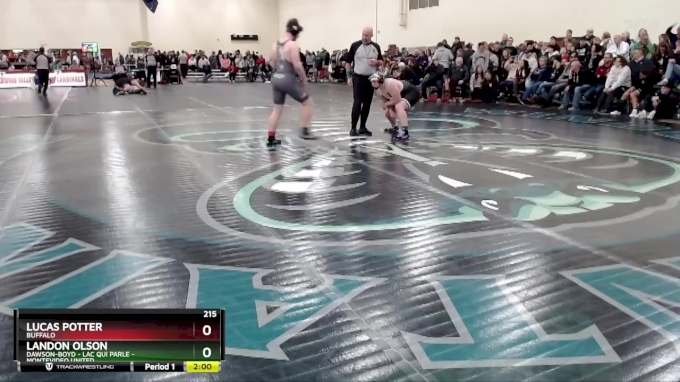 215 lbs Champ. Round 1 - Lucas Potter, Buffalo vs Landon Olson, Dawson ...