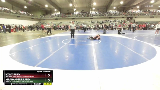 75 lbs Quarterfinal - Covy Riley, Butler Youth Wrestling Club-AA vs ...