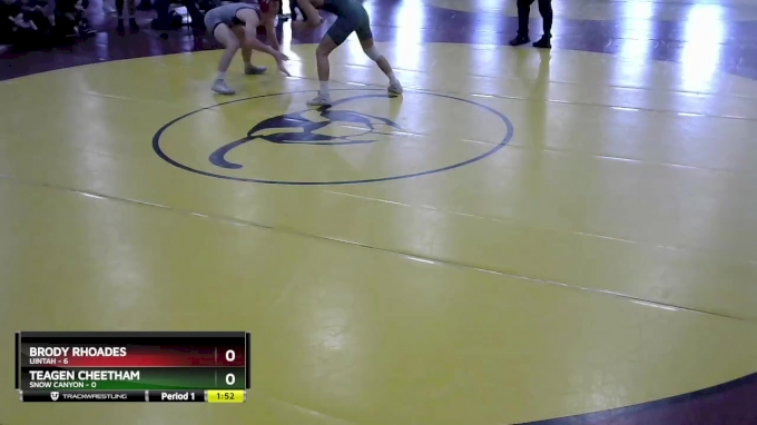 157 lbs Round 4 (8 Team) - Brody Rhoades, Uintah vs Teagen Cheetham ...