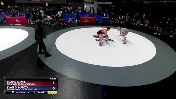 165 lbs Champ. Round 3 - Travis Grace, Gilroy High School Wrestling vs ...