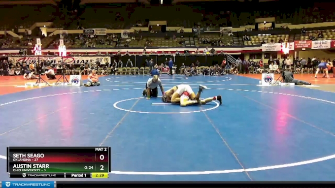 197 lbs Finals (2 Team) - Seth Seago, Oklahoma vs Austin Starr, Ohio ...