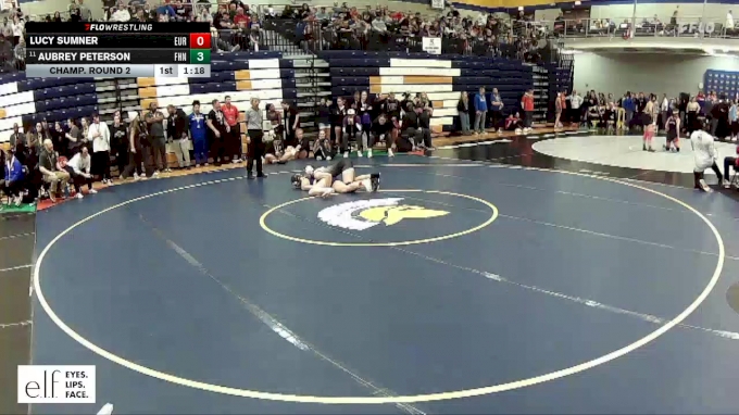 135 lbs. Champ. Round 2 - Aubrey Peterson, Francis Howell North vs Lucy ...