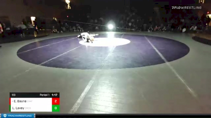 113 lbs 1st Place Match - Elijah Bayne, Crater vs Landon Lavey, Crook ...