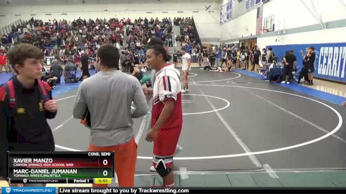 106 lbs Cons. Semi - Marc-Daniel Jumanan, Topanga Wrestling/BTSLA vs ...