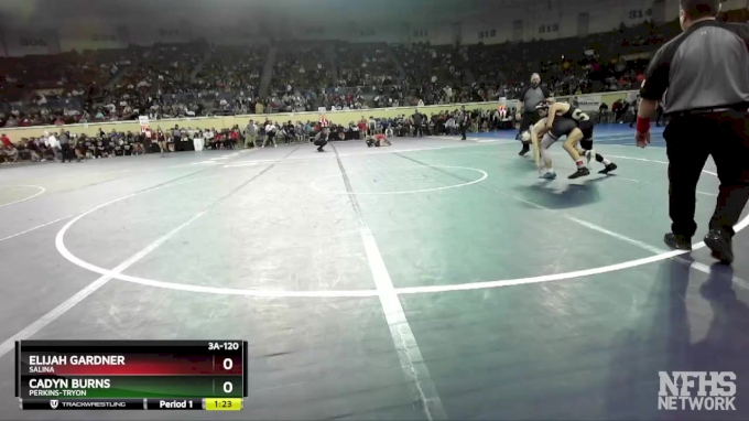 3A-120 lbs Cons. Round 1 - Cadyn Burns, Perkins-Tryon vs Elijah Gardner ...