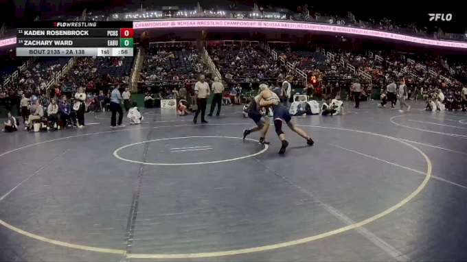 2A 138 lbs Cons. Round 1 - Zachary Ward, East Burke vs Kaden Rosenbrock ...