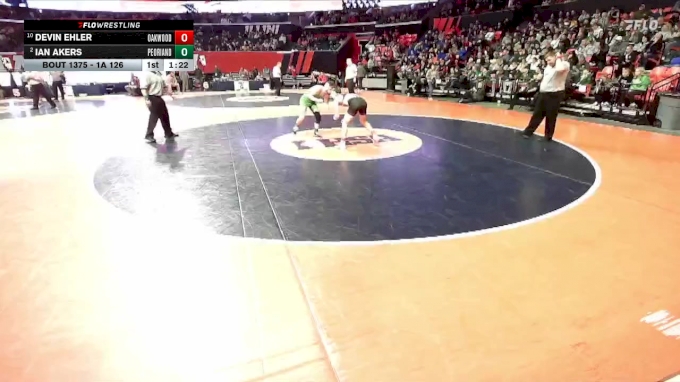 1A 126 lbs 3rd Place Match - Ian Akers, Peoria (Notre Dame) vs Devin ...