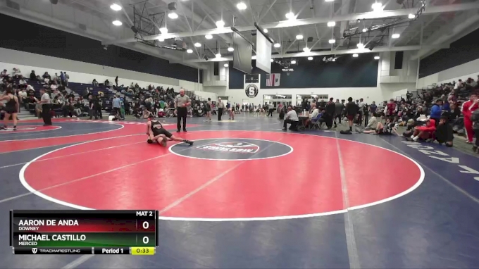 126 lbs Cons. Round 4 - Michael Castillo, Merced vs Aaron De Anda, Downey