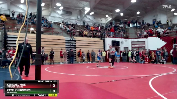 100 lbs 1st Place Match - Katelyn Rowles, Jay County vs Kendall Moe ...