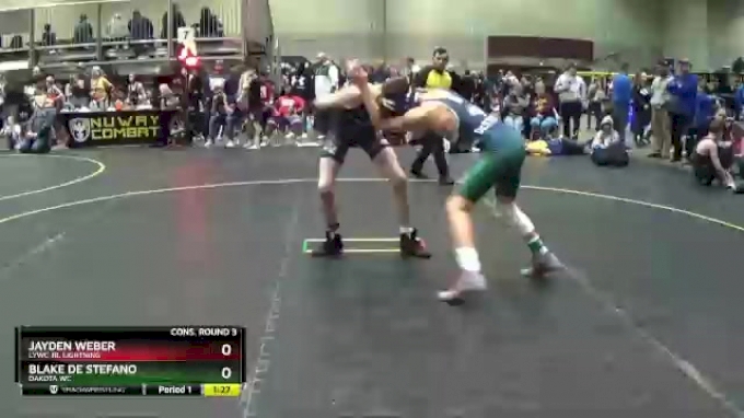 125 lbs Cons. Round 3 - Blake De Stefano, Dakota Wc vs Jayden Weber ...