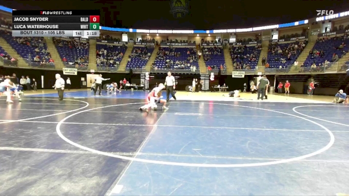 105 lbs Consy Pigtails - Jacob Snyder, Bald Eagle Area vs Luca ...