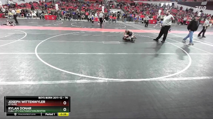 76 lbs Cons. Semi - Joseph Wittenwyler, RT Elite vs Rylan Donar, Cuba ...