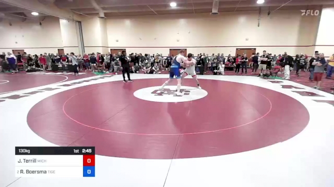 130 kg Rnd Of 16 - Joshua Terrill, Michigan vs Ryan Boersma, Tiger ...