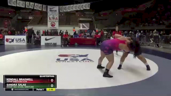 225 lbs Quarterfinal - Kendall Braswell, Somar Wrestling Club vs Sandra ...