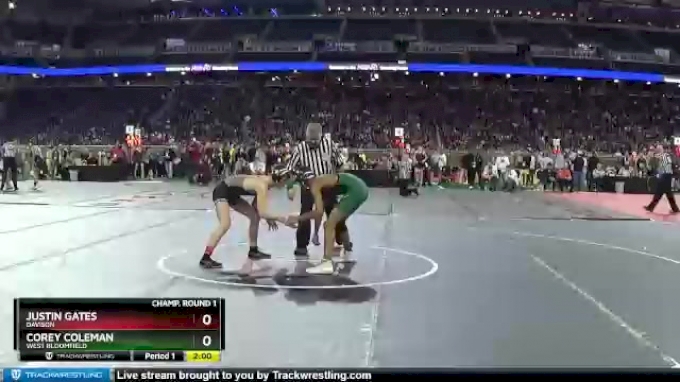 D1-119 lbs Champ. Round 1 - Justin Gates, Davison vs Corey Coleman ...