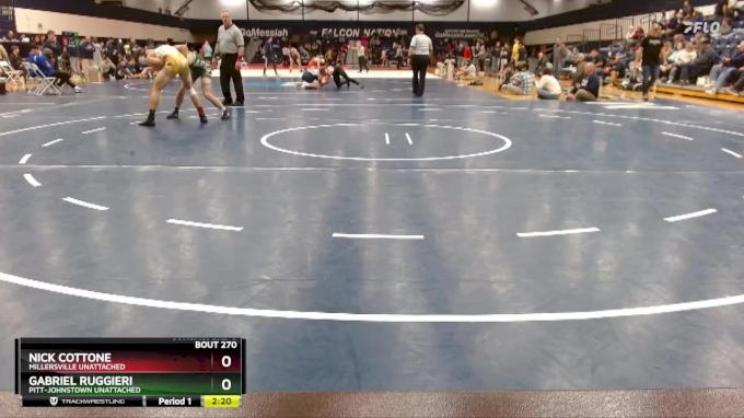 141 lbs Cons. Round 5 - Gabriel Ruggieri, Pitt-Johnstown Unattached vs ...