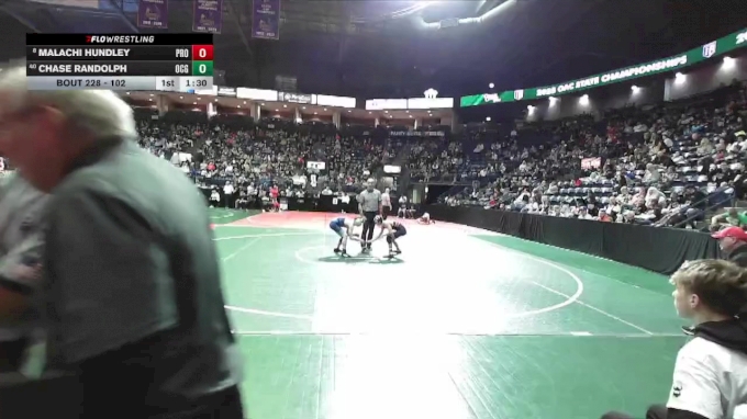102 lbs Champ. Round 2 - Chase Randolph, OCGA vs Malachi Hundley, PROA