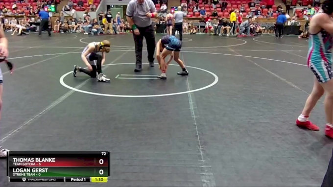 72 lbs Round 3 (4 Team) - Thomas Blanke, Team Gotcha vs Logan Gerst ...