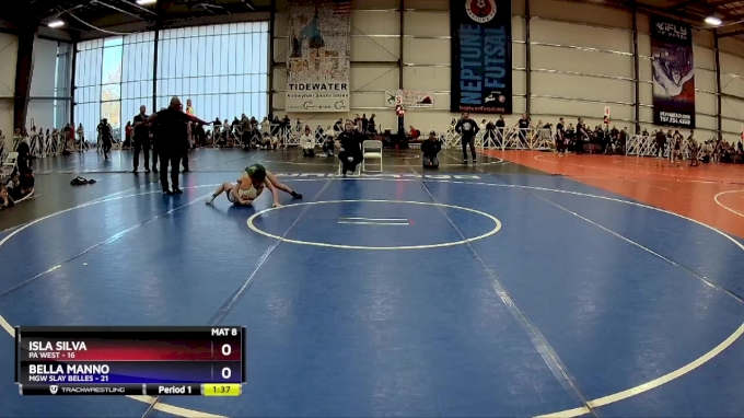 98 lbs Rd# 8 -10:15am Saturday - Isla Silva, PA WEST vs Bella Manno ...