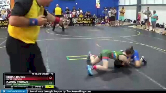 72 lbs Round 2 - Rhoan Rambo, Rambo Wrestling vs Damien Yeoman, Sebolt ...