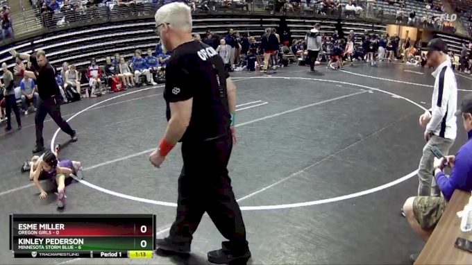 58 lbs Finals (8 Team) - Kinley Pederson, Minnesota Storm Blue vs Esme ...