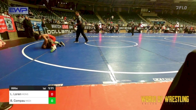 89 lbs 2nd Place - Luke Loren, Monster Garage vs Brody Compau, Michigan ...