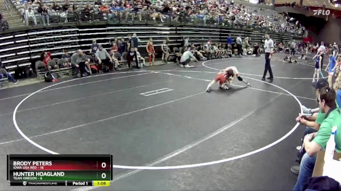 75 lbs Round 1 (6 Team) - Brody Peters, Iowa USA Red vs Hunter Hoagland ...