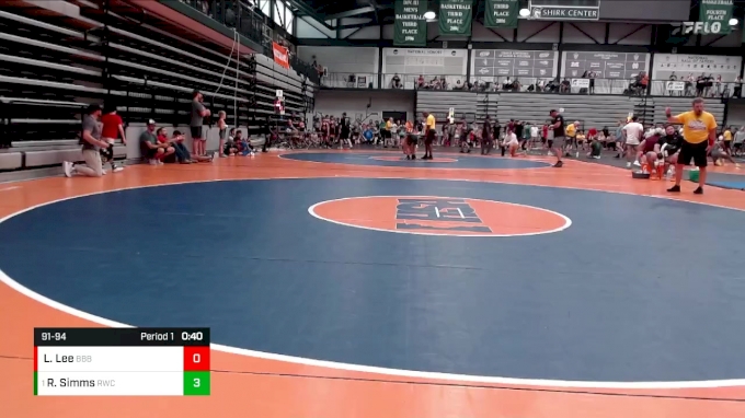 91-94 lbs Cons. Semi - Roman Simms, RTL Wrestling Club vs Liam Lee ...