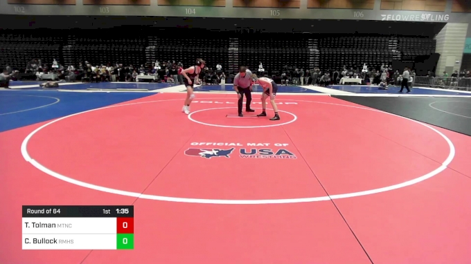 113 lbs Round Of 64 - Tanner Tolman, Mountain Crest vs Cael Bullock ...