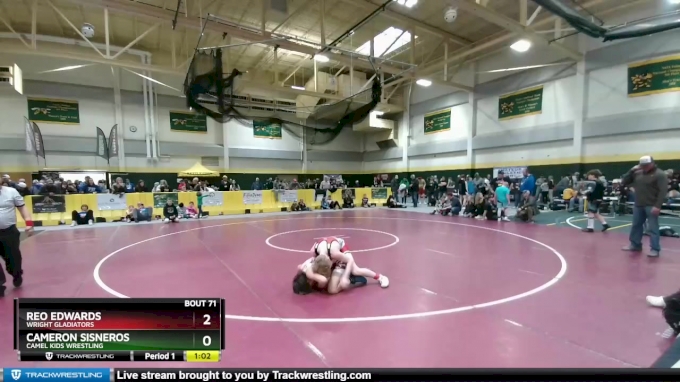 115 lbs Quarterfinal - Cameron Sisneros, Camel Kids Wrestling vs Reo ...