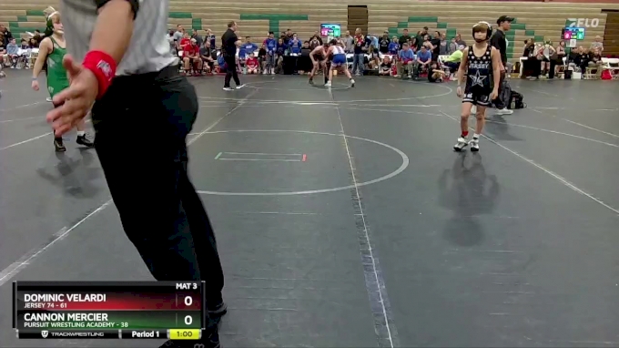 76 lbs Quarterfinal - Dominic Velardi, Jersey 74 vs Cannon Mercier ...