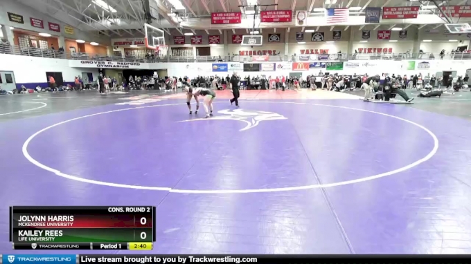 136 lbs Cons. Round 2 - Kailey Rees, Life University vs Jolynn Harris ...
