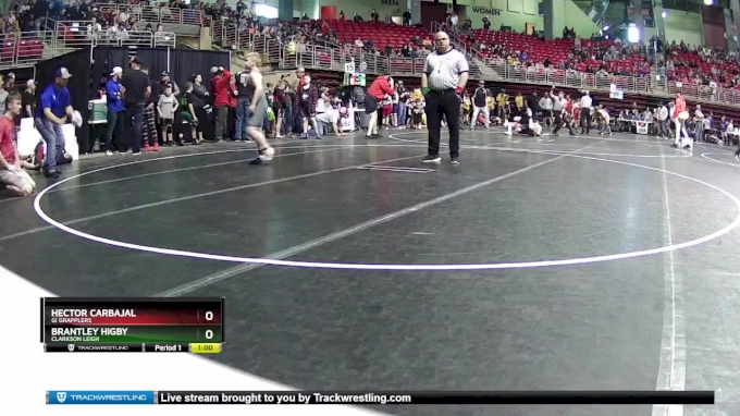 120 lbs Champ. Round 1 - Brantley Higby, Clarkson Leigh vs Hector ...