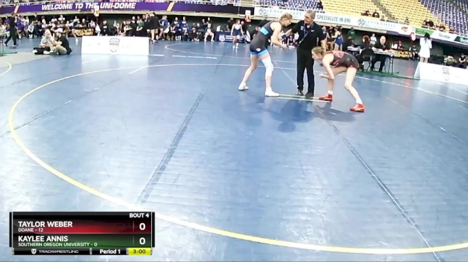 116 lbs Round 1 (16 Team) - Taylor Weber, Doane vs Kaylee Annis ...