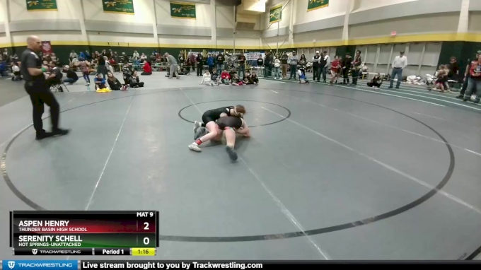 124 lbs Quarterfinal - Serenity Schell, Hot Springs-Unattached vs Aspen ...