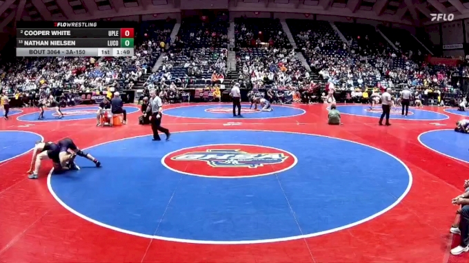 3A-150 lbs Champ. Round 1 - Nathan Nielsen, Lumpkin Co. vs Cooper White ...