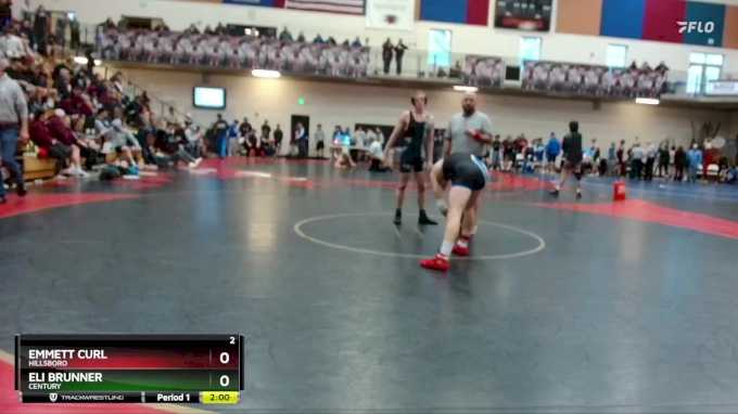 157 lbs Semifinal - Eli Brunner, Century vs Emmett Curl, Hillsboro